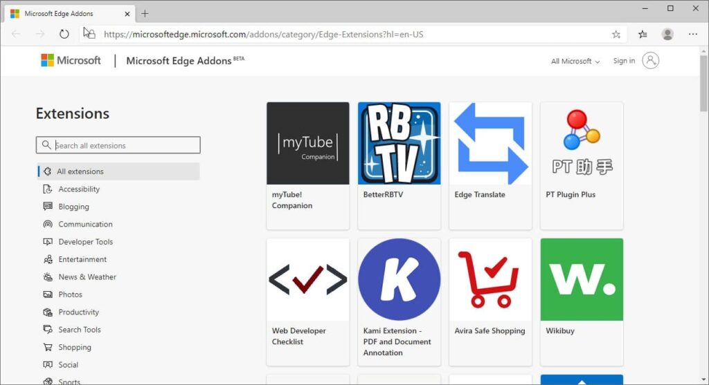 Microsoft Edge Addons Store crosses 1000 Extensions - Techdows